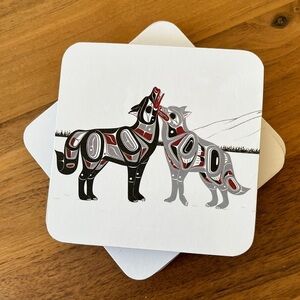 Richard Shorty | Dining | Coasters Set Of 4 Wolves United Richard ...